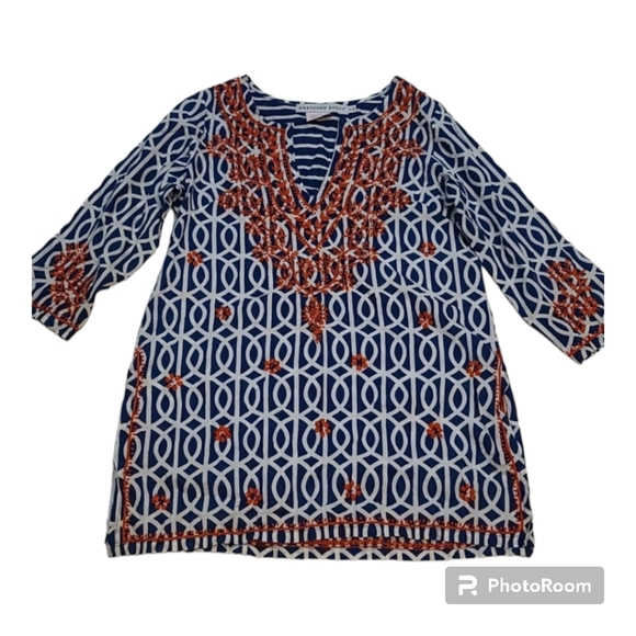 Gretchen Scott Designs | Tops | Gretchen Scott Top Blue White ...